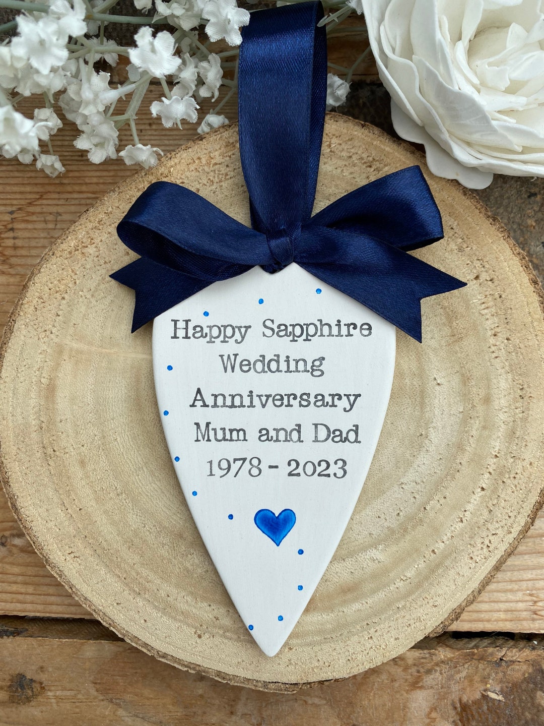Personalised 45th Wedding Anniversary Gift | Sapphire Wedding ...