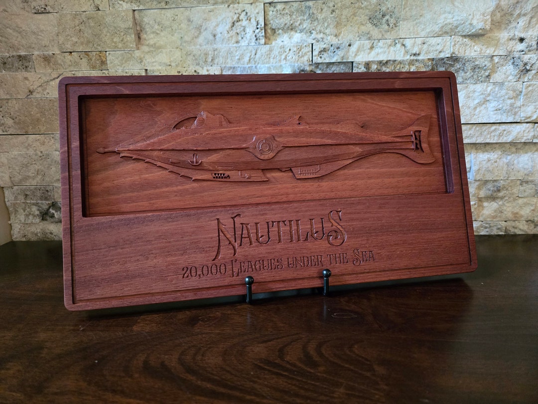 Nautilus Submarine Wood Carving - Etsy
