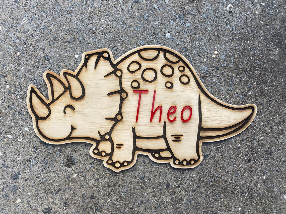 Dinosaur Door Sign, Dino, Personalized, Custom - Etsy