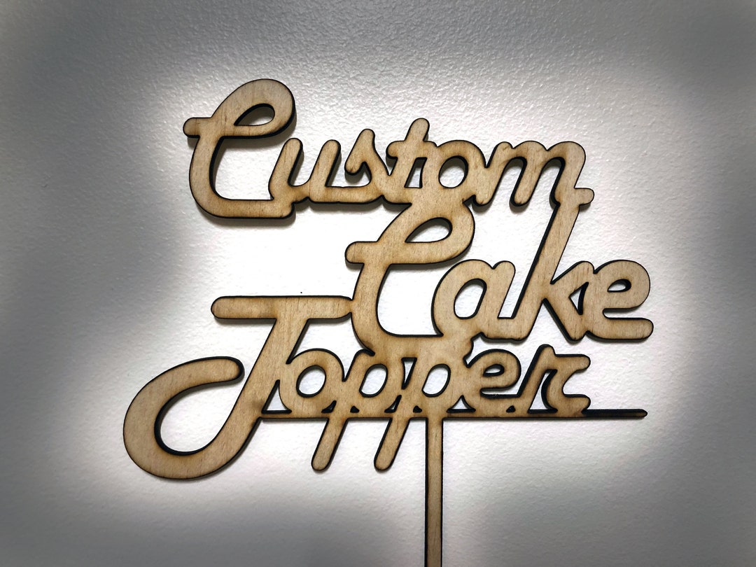 Custom Cake Topper - Retro Font - Etsy Australia