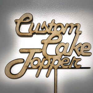 Custom Cake Topper - Retro Font - Etsy Australia