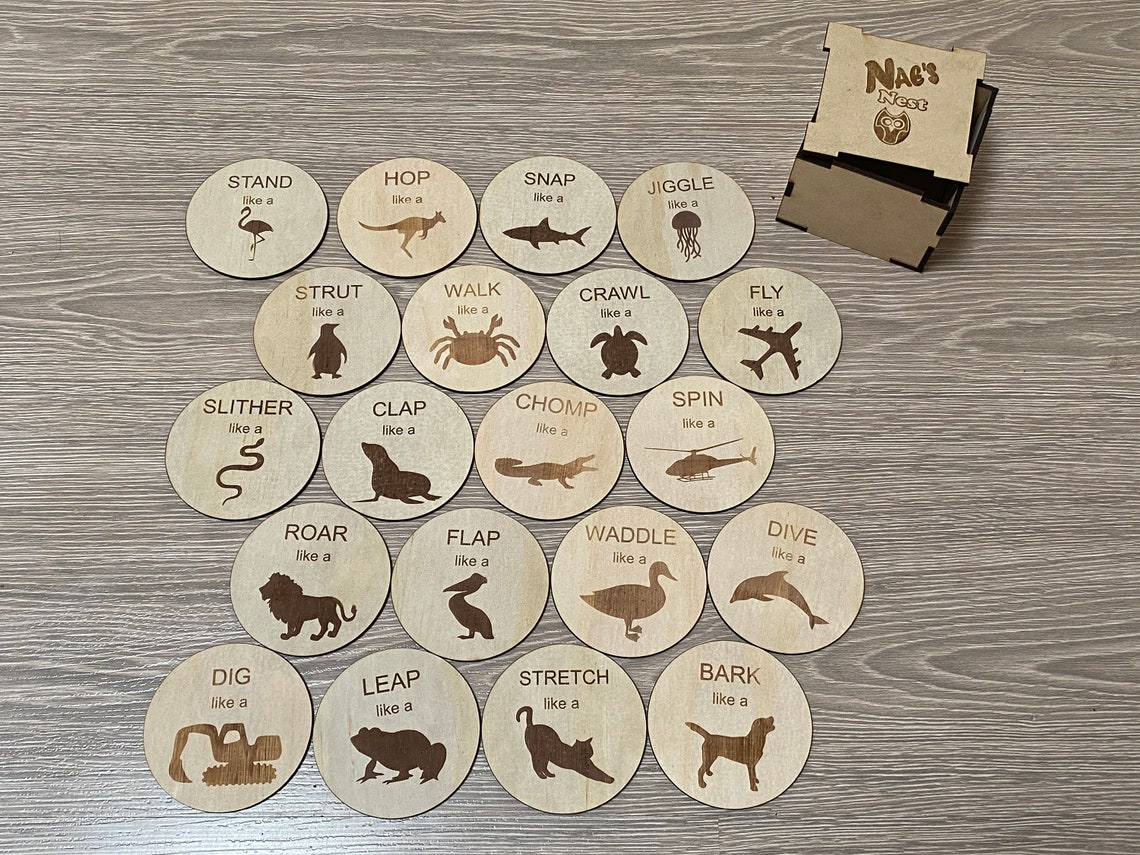 Laser Cut Wooden Children's Activity Tokens - Etsy