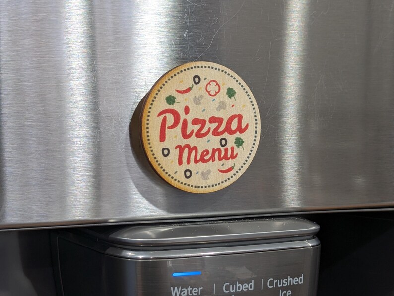 Round Pizza Menu Magnet - Etsy