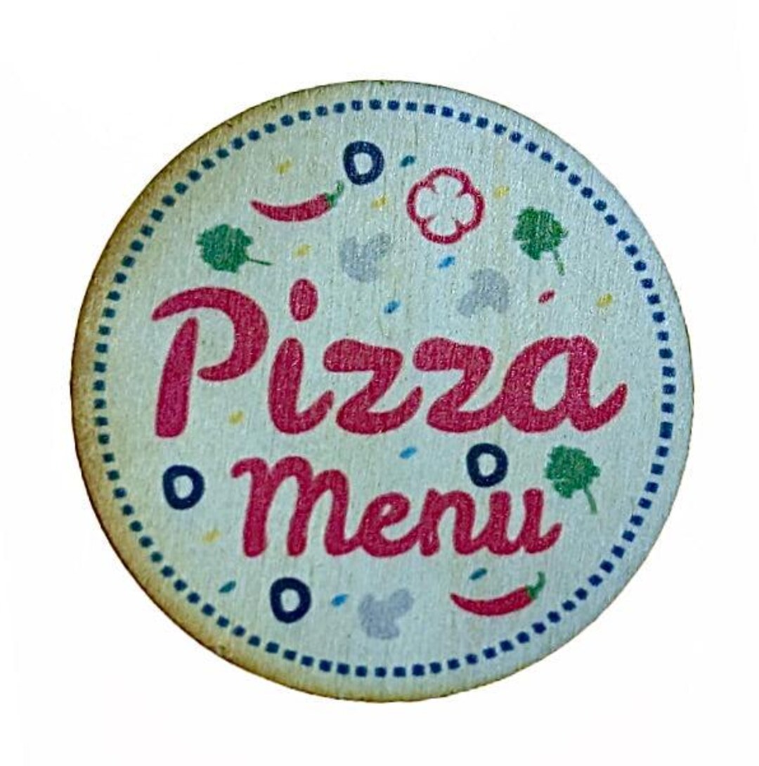 Round Pizza Menu Magnet - Etsy