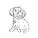 Dog Outline, Custom Line Drawing, Pet Portrait Full Body, Inked Line ...