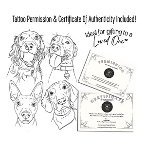Dog Outline, Custom Line Drawing, Pet Portrait Full Body, Inked Line ...