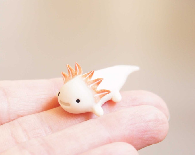 Axolotl Polymer Clay Figurine - Etsy