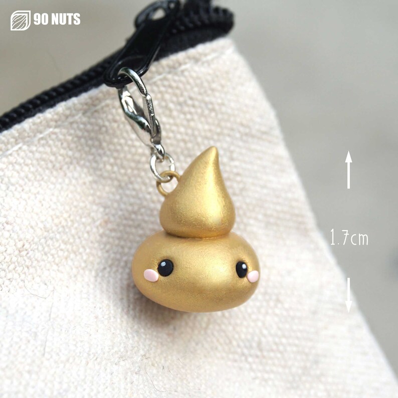 Gold Poop Golden Poo Charm Handmade Kawaii Keychain | Etsy