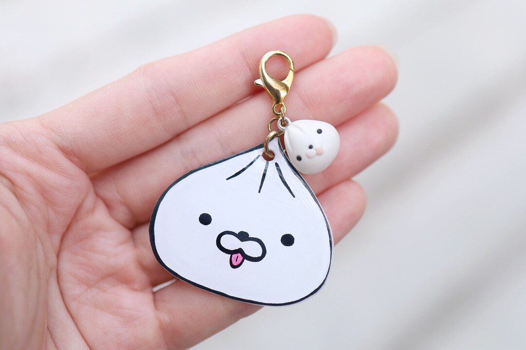 Puppy Pau Bao Dog Acrylic Polymer Clay Keychain - Etsy