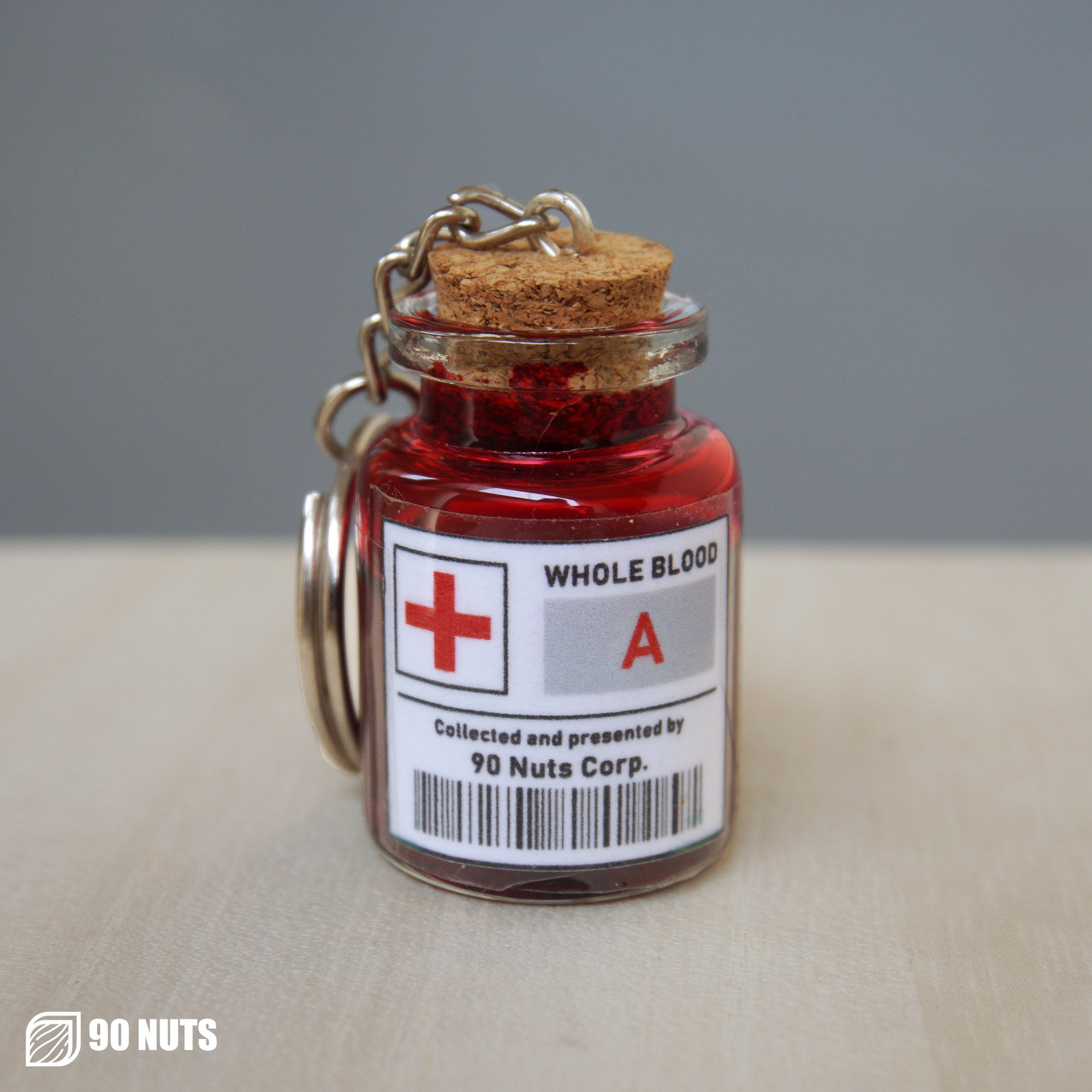 Blood Type Glass Bottle Medical Science Custom Keychain Charm - Etsy