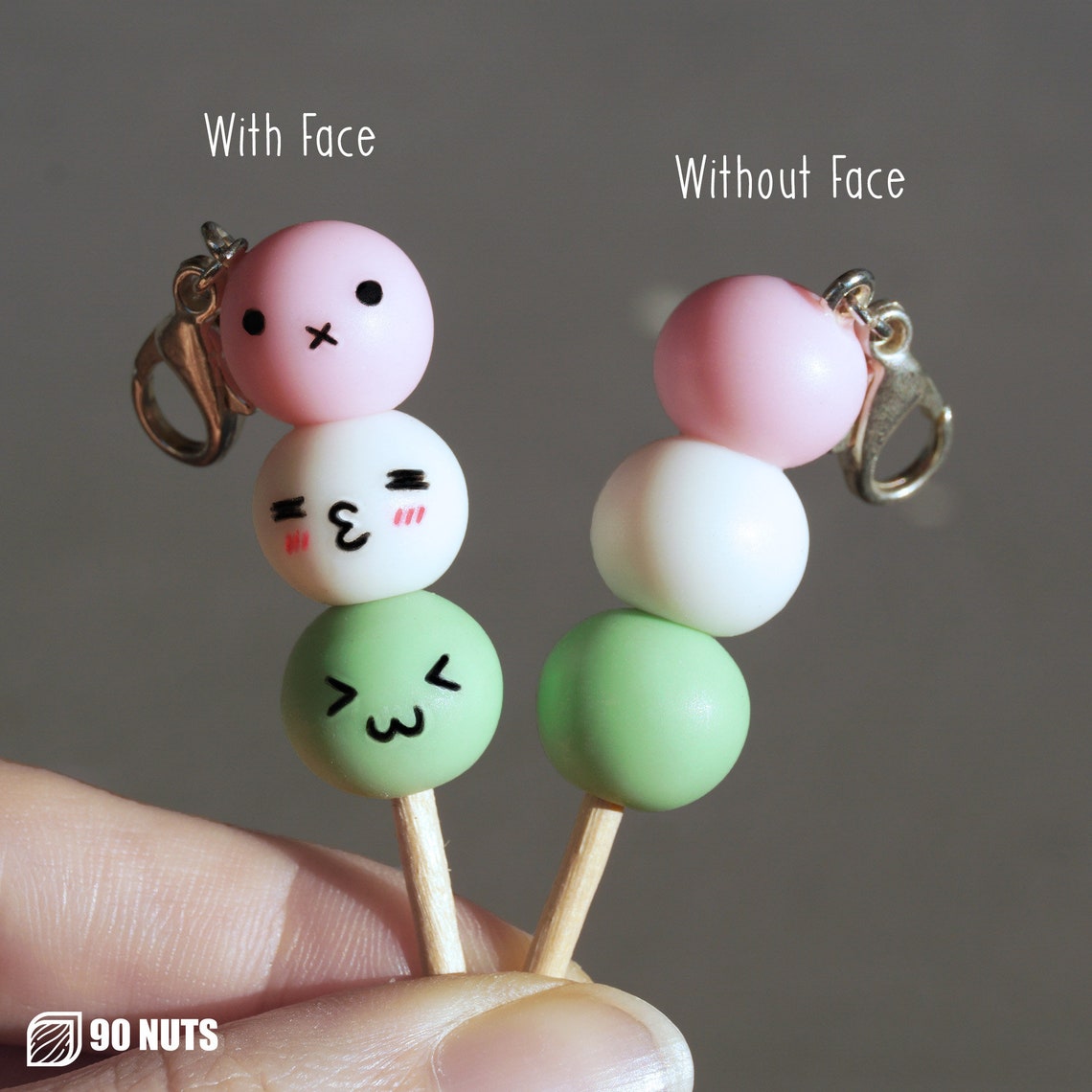 Kawaii Dango Stick Charm Chibi Mochi Keychain Japanese Sweet - Etsy UK