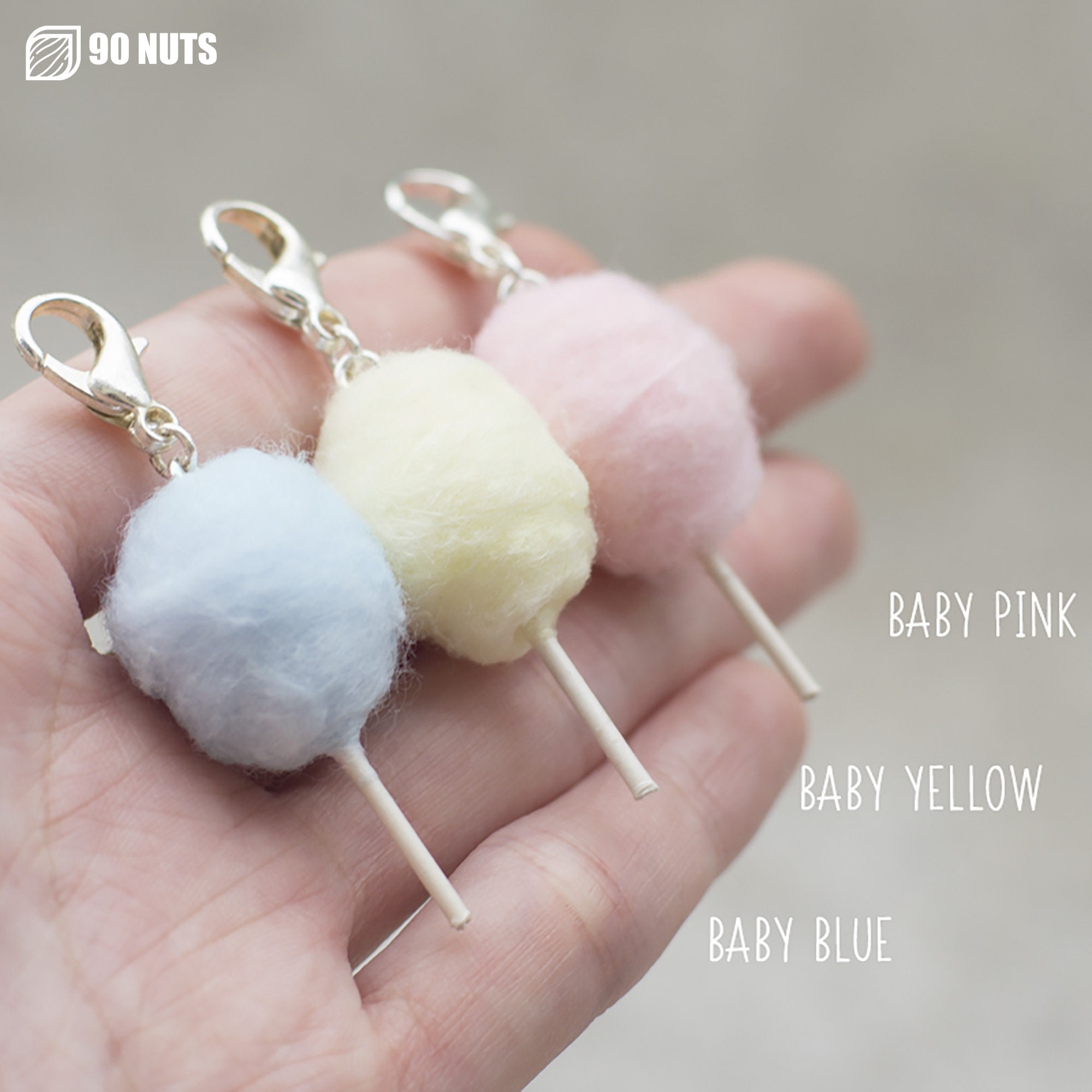 Cotton Candy Charm Handmade Miniature Food Accessory - Etsy