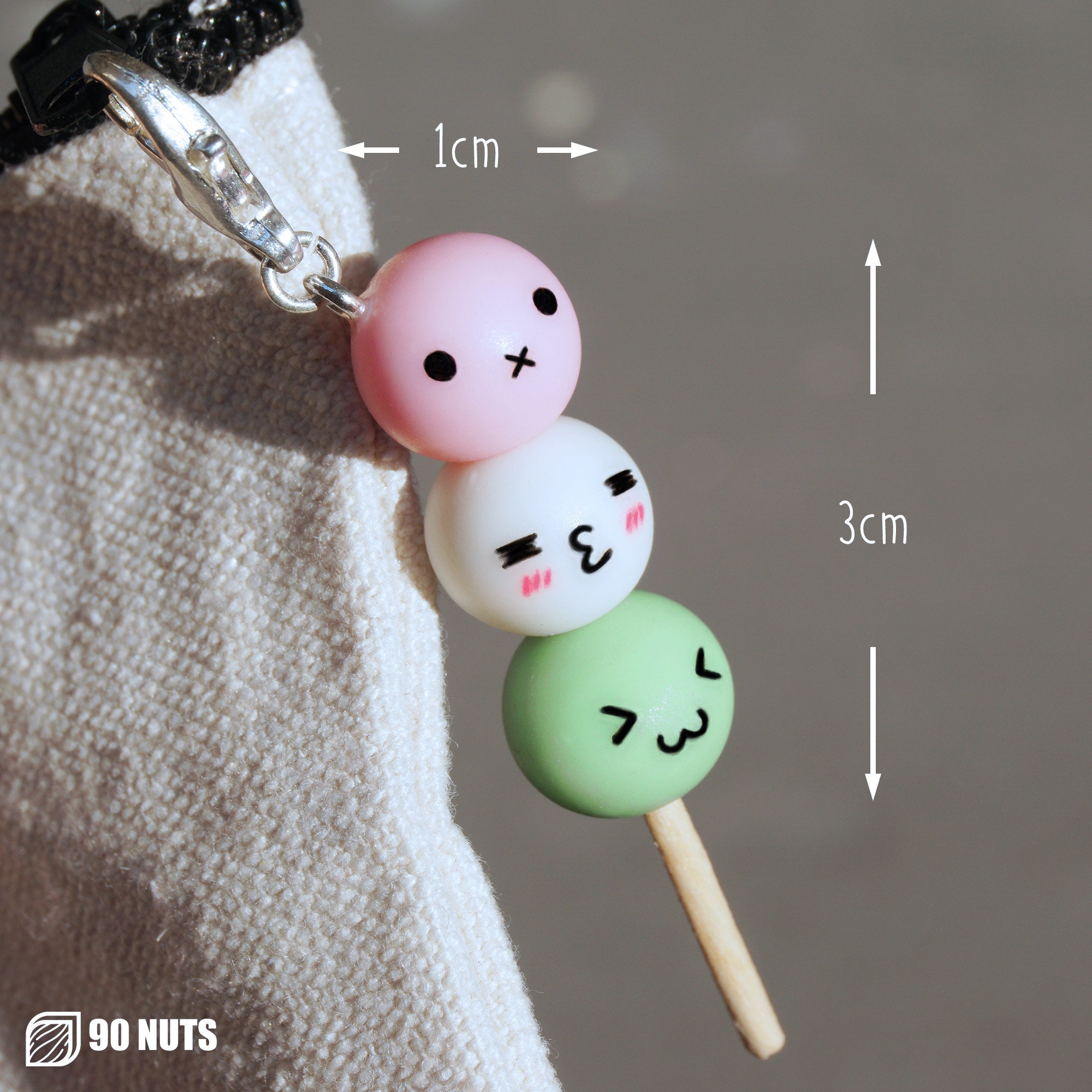 Kawaii Dango Stick Charm Chibi Mochi Keychain Japanese Sweet - Etsy
