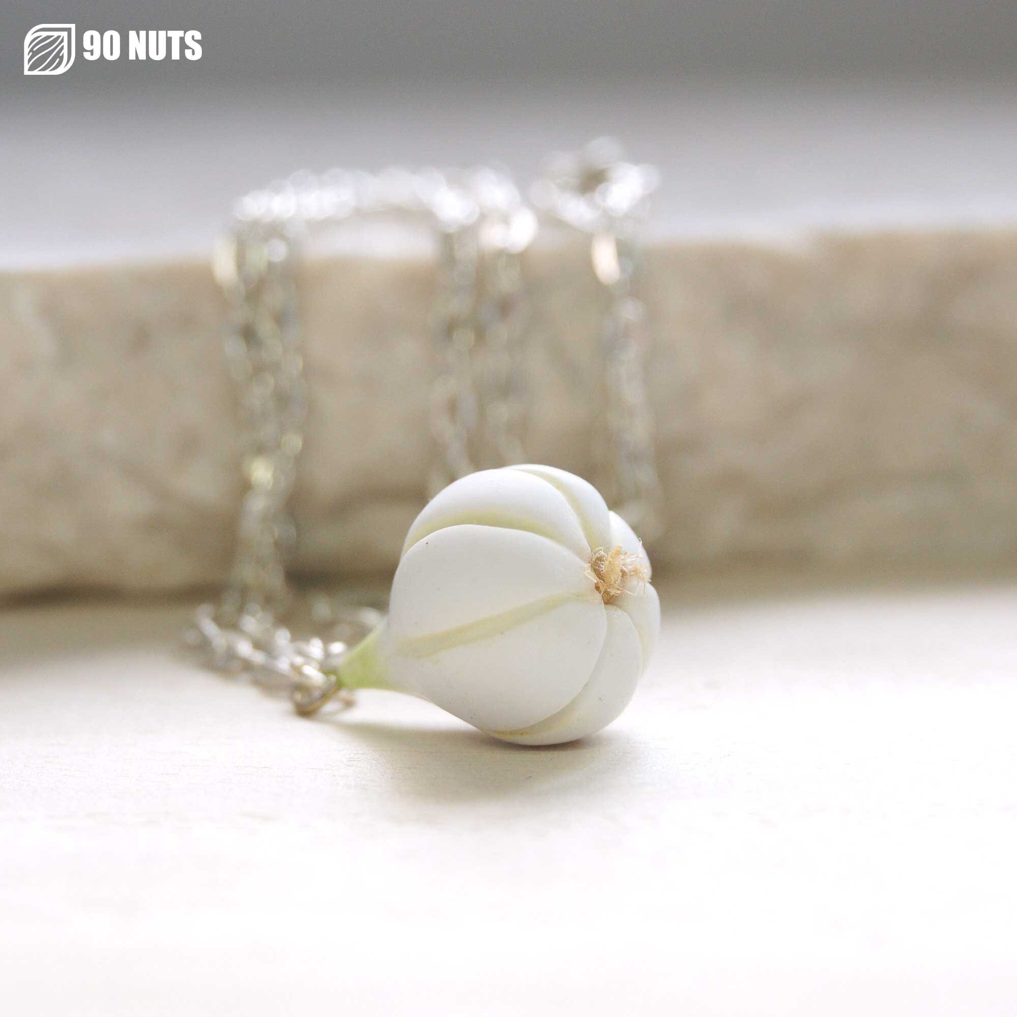 Garlic Bulb Necklace Polymer Clay Onion Herb Pendant Chain - Etsy