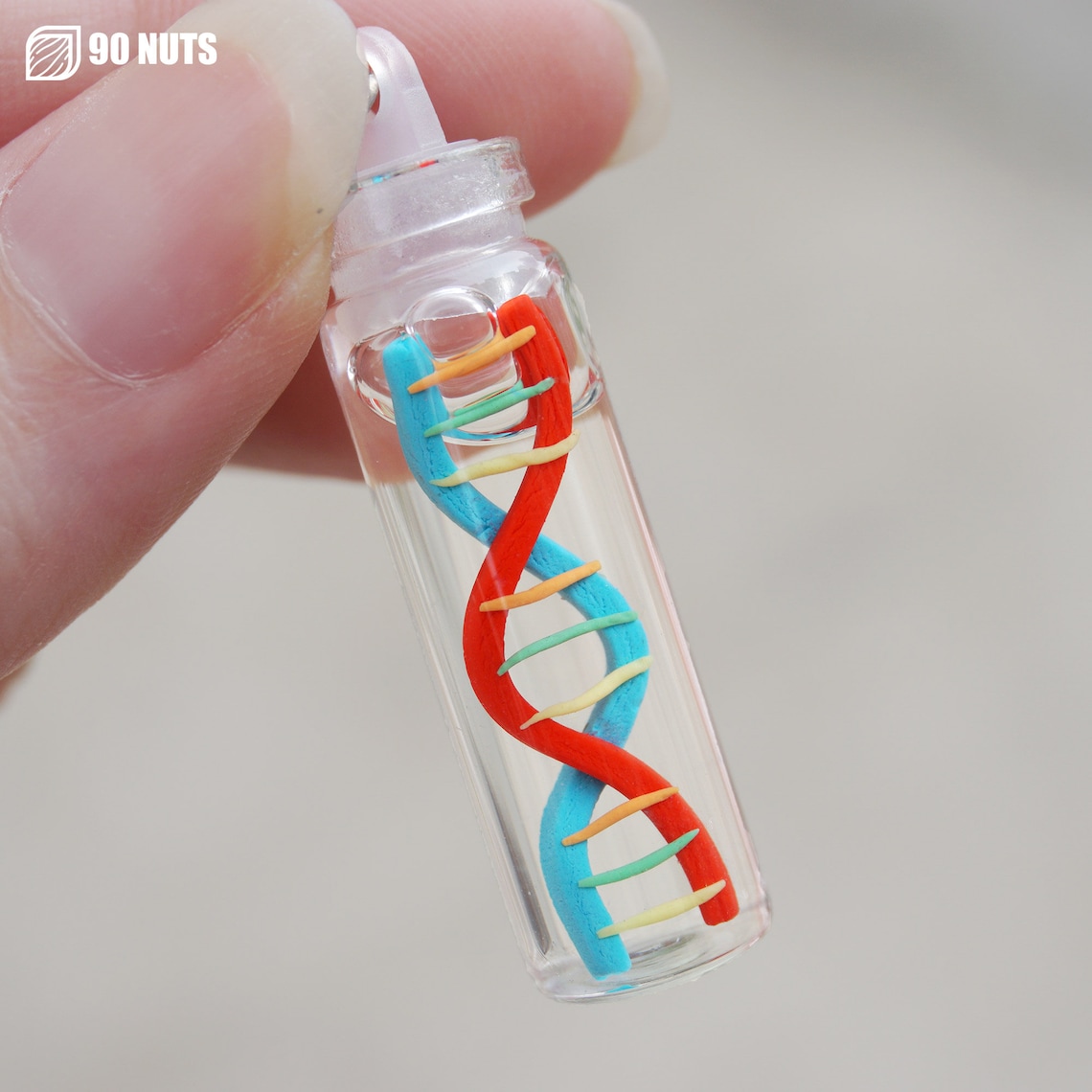 DNA Double Helix Science Medicine Glass Bottle Charm - Etsy