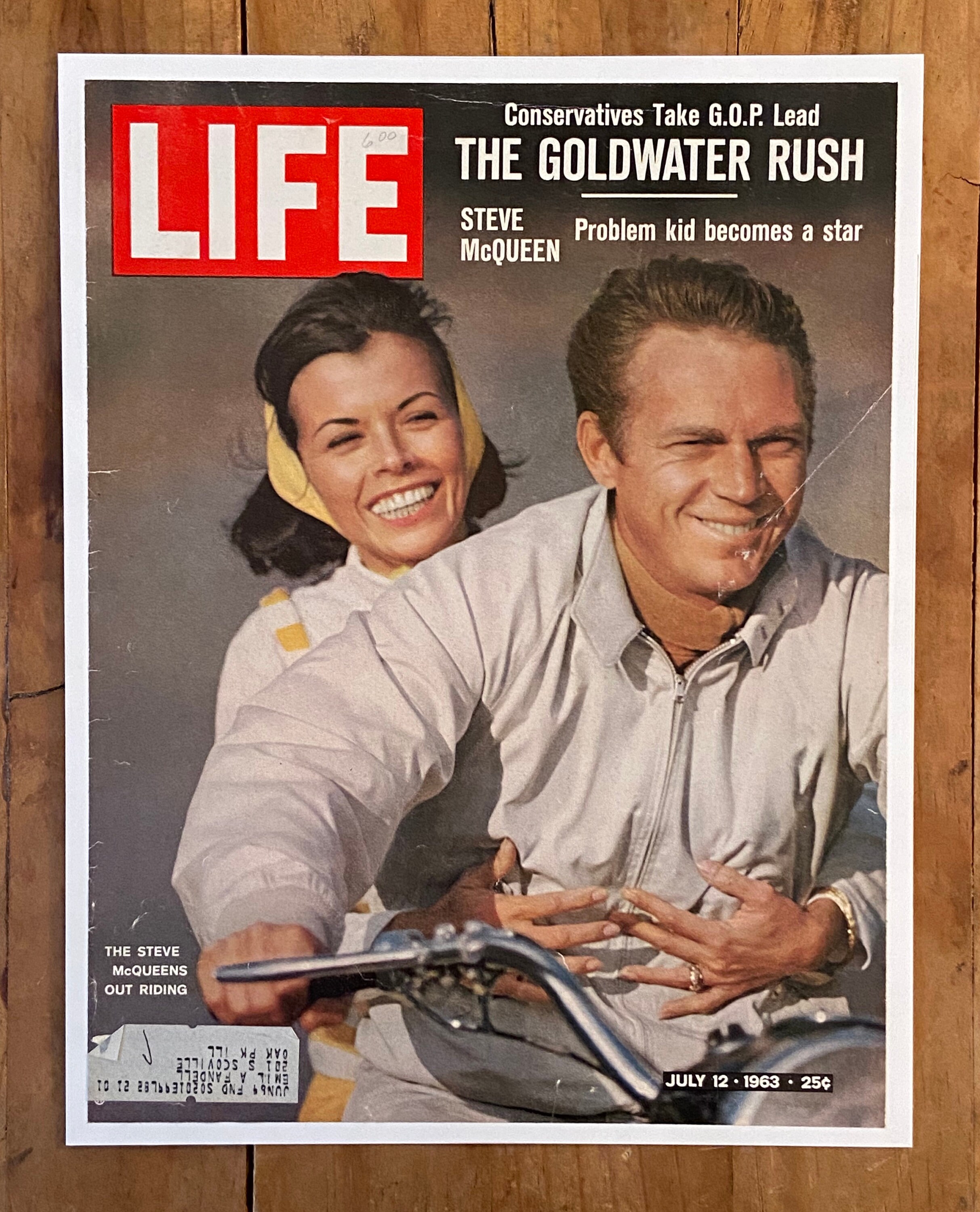 Framed 1963 Steve McQueen Life Magazine Cover | Etsy
