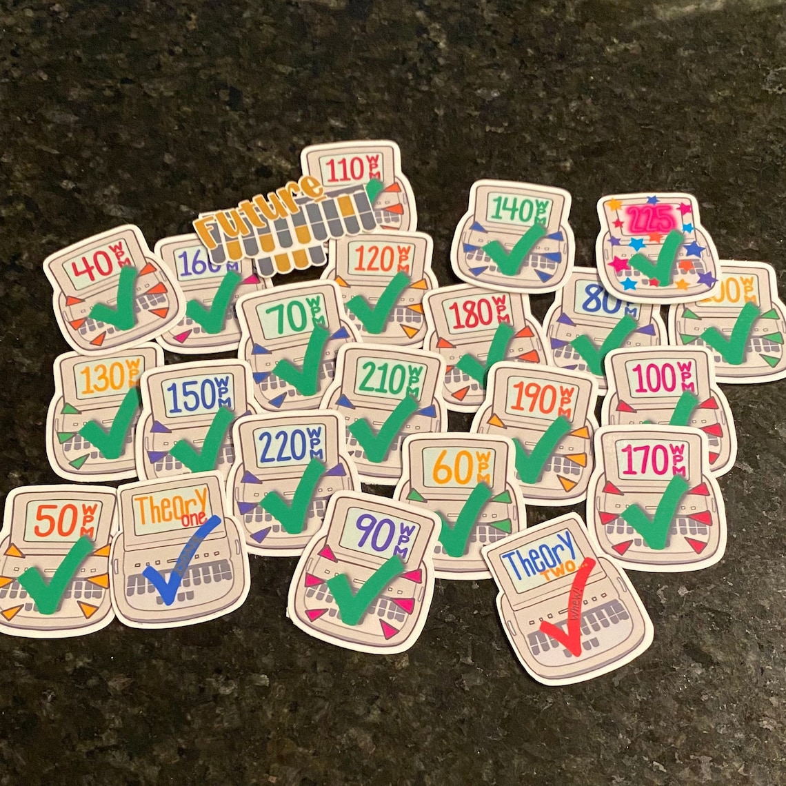 Stenography Student Progress Stickers court Reporting - Etsy