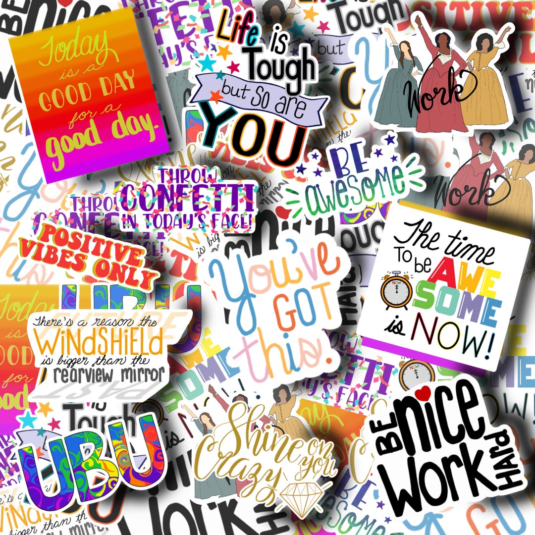 Positive Inspiring Encouraging Motivational Stickers for Laptops ...