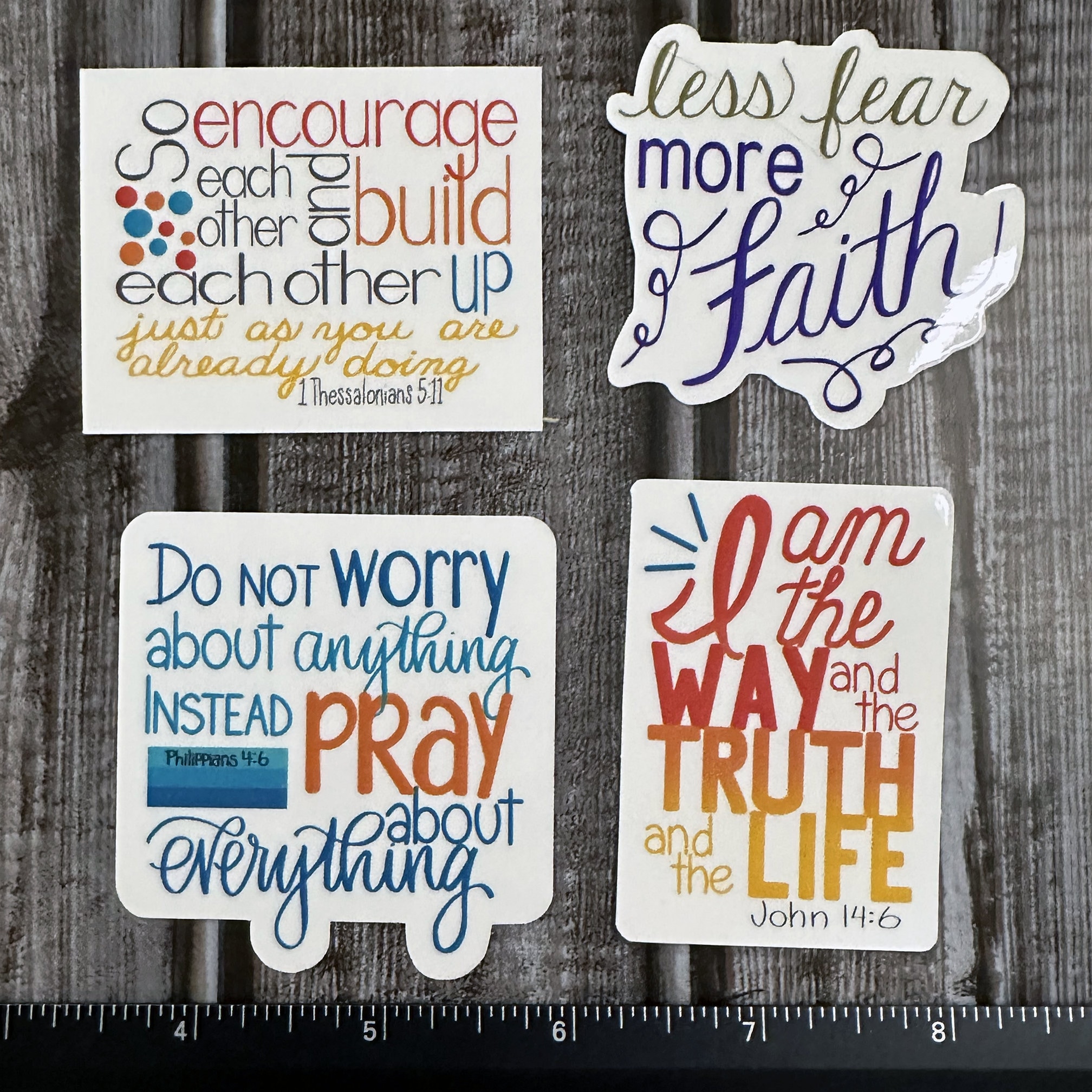 Christian Positive Inspiring Encouraging Motivational Bible Stickers ...