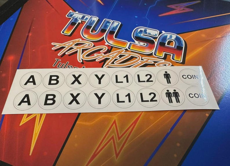 Arcade Two Player Button Labels High Quality Vinyl NO INK JET - Etsy