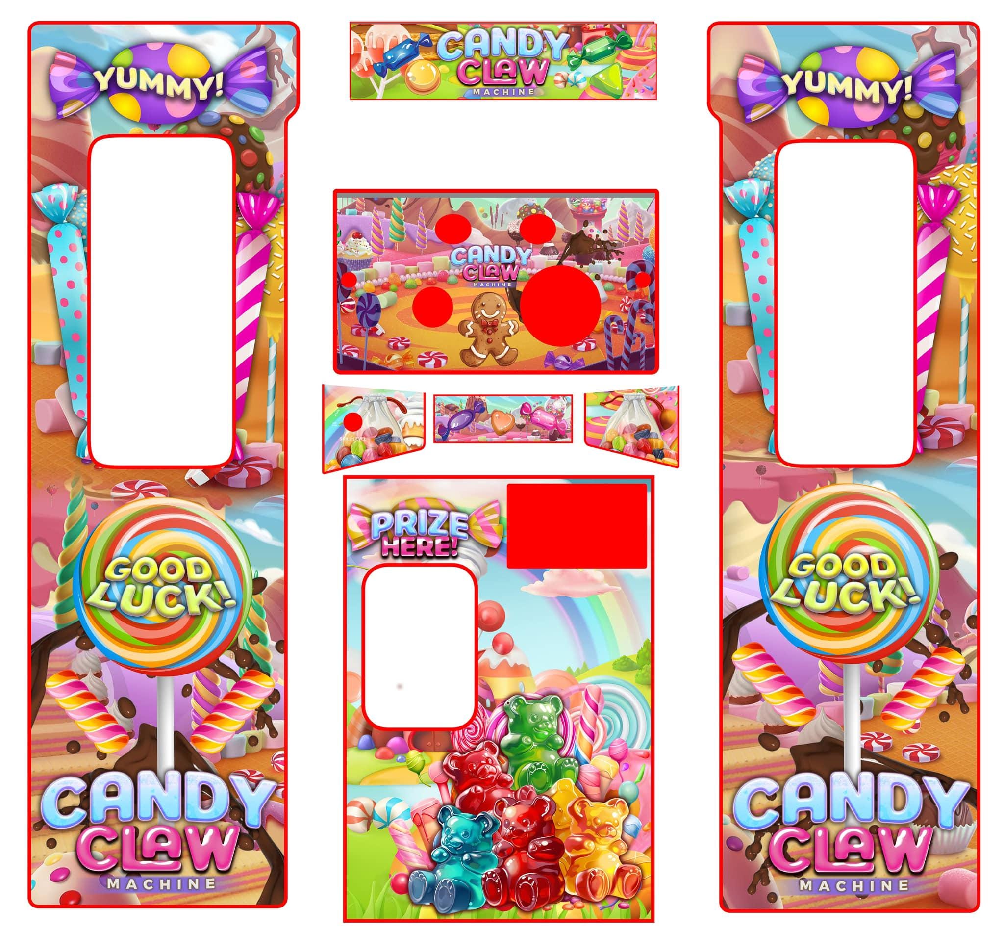 Arcade1up Claw Machine Candy Claw Wrap - Etsy