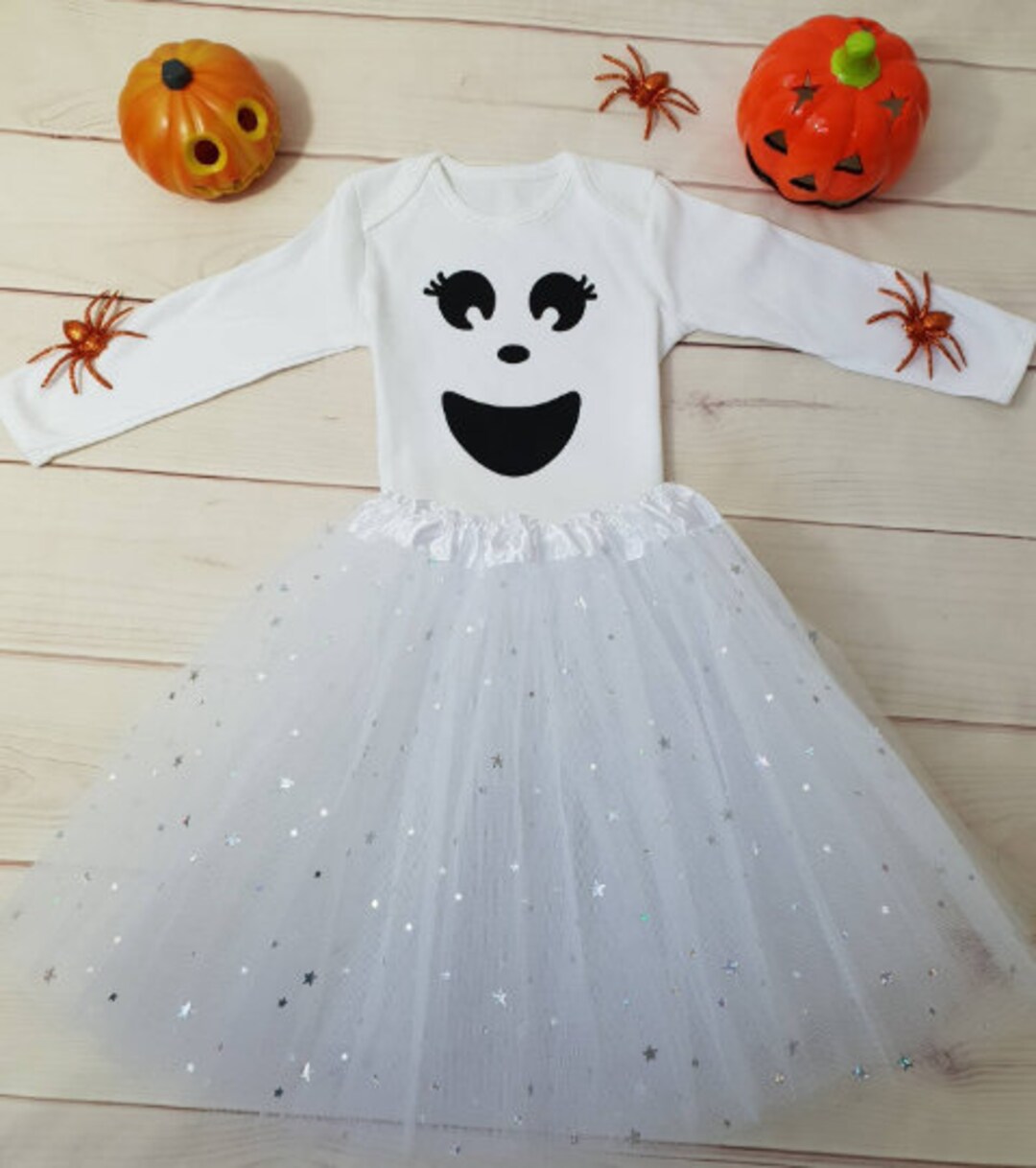 Baby Ghost Halloween Costume. Outfit Vest Goth Baby 1st Halloween Trick ...