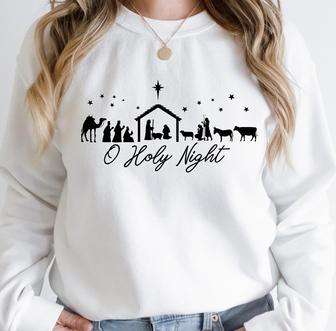 Nativity Sweatshirt, Nativity Scene, Christmas Jumper, Christmas ...