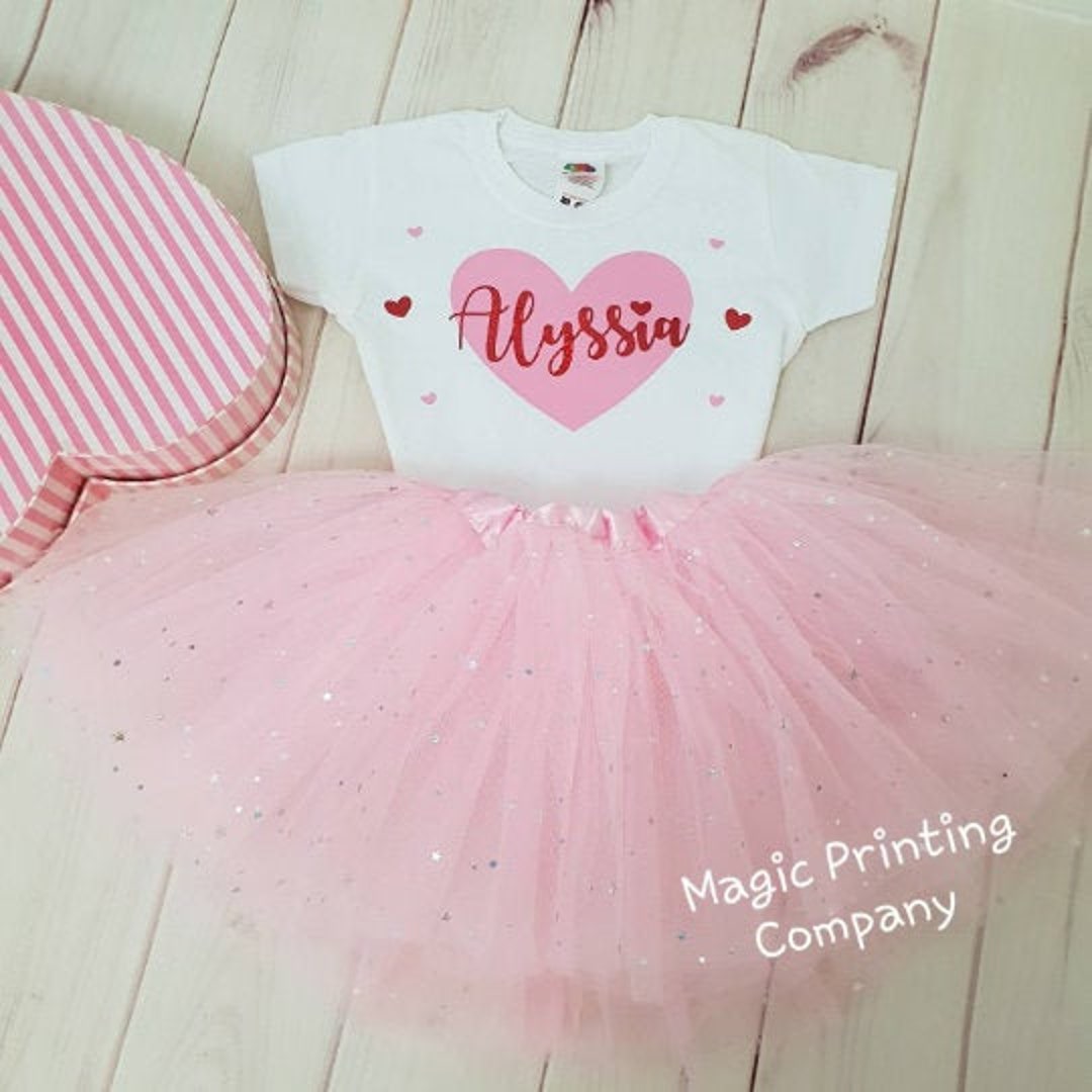 Girls Valentines Day Outfit Personalised Birthday Outfit Gift Tutu ANY ...