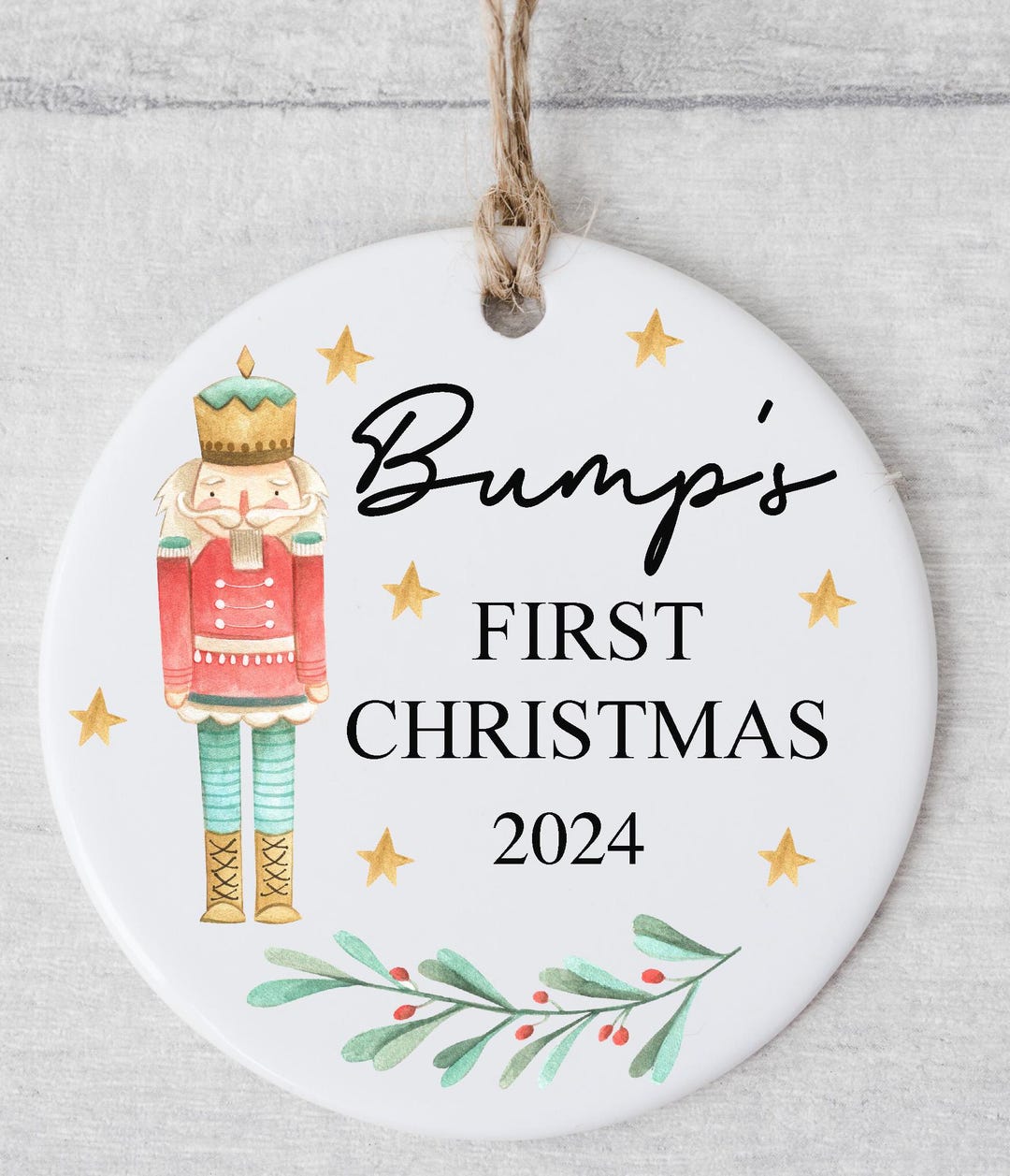 Baby Bump’s First Christmas Ornament 2024 - Ceramic Bauble for Perfect ...