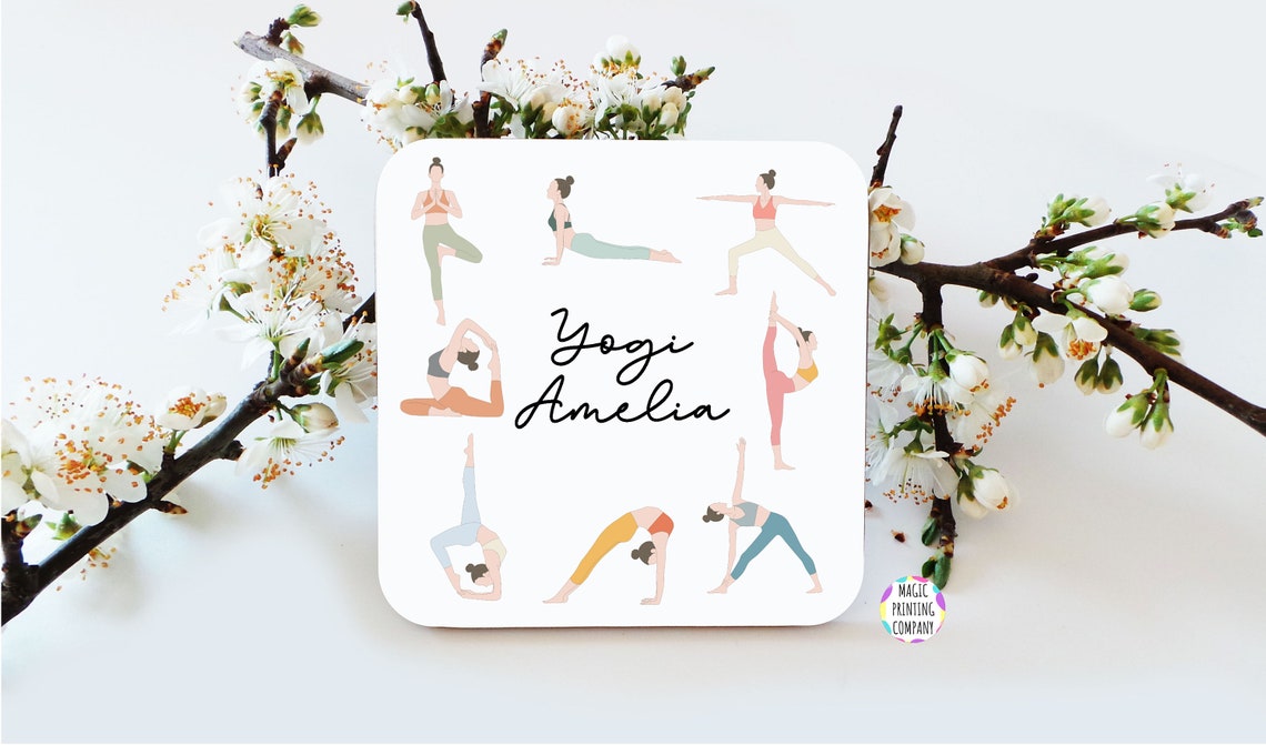 Yoga Gift, Personalised Yoga Gift Pilates Yoga Pose Mug Yogi Namaste ...
