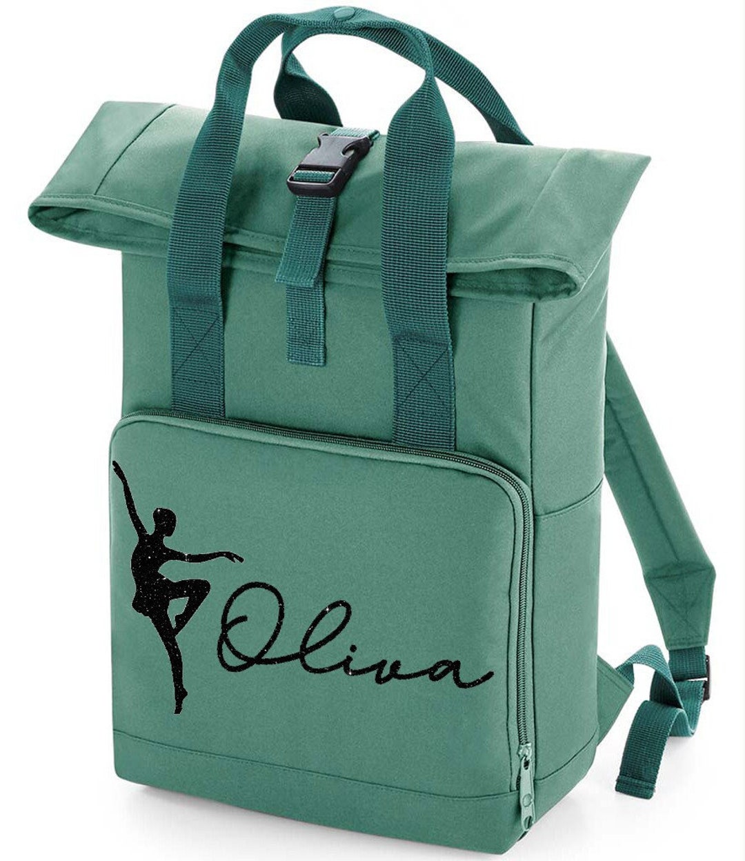 Dance Bag- Girls Roll Top Backpack Ballet Bag Holdall Ballerina Dancer ...