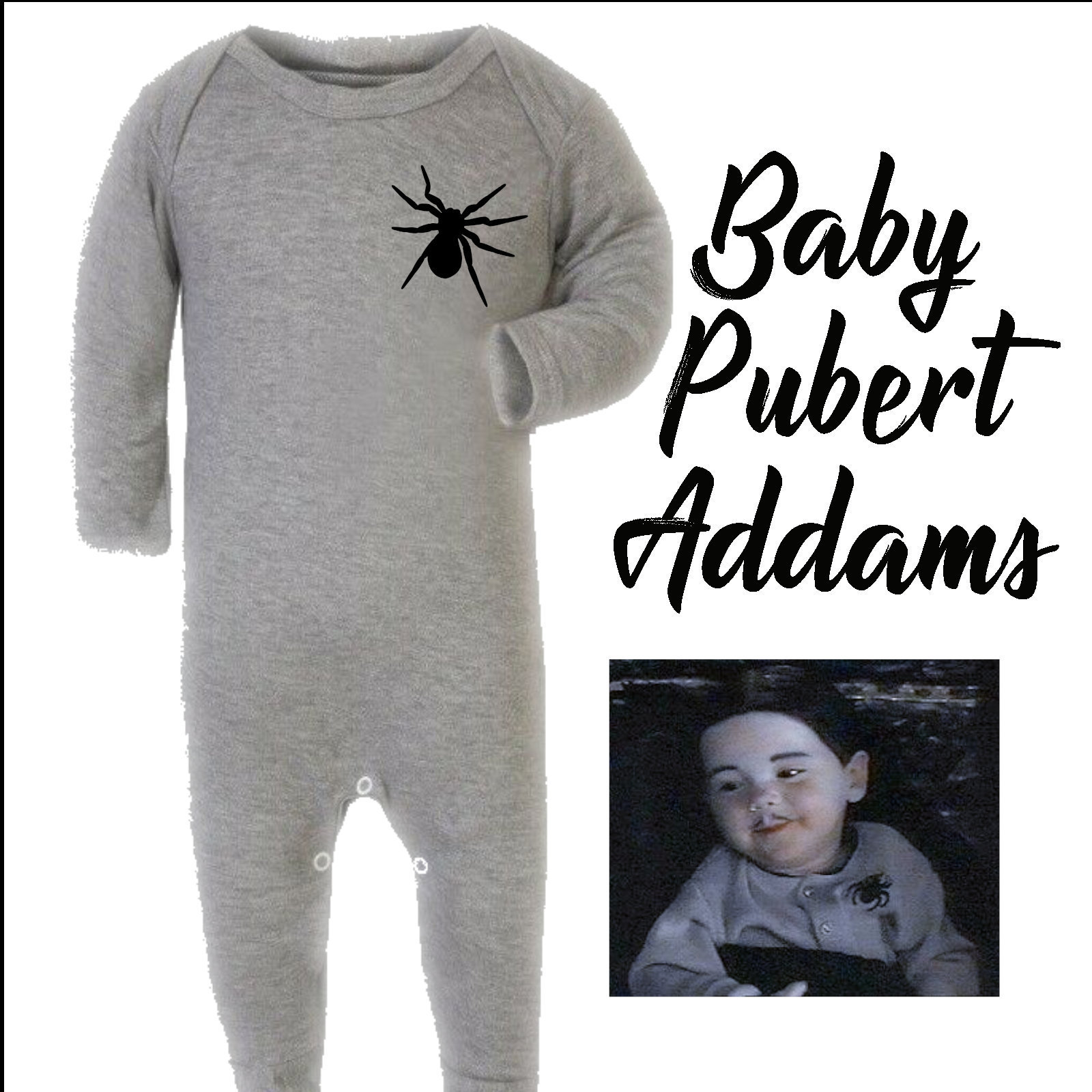 Pubert Addams Black And White