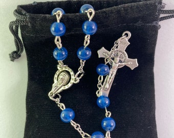 Cobalt Blue Rosary | Etsy