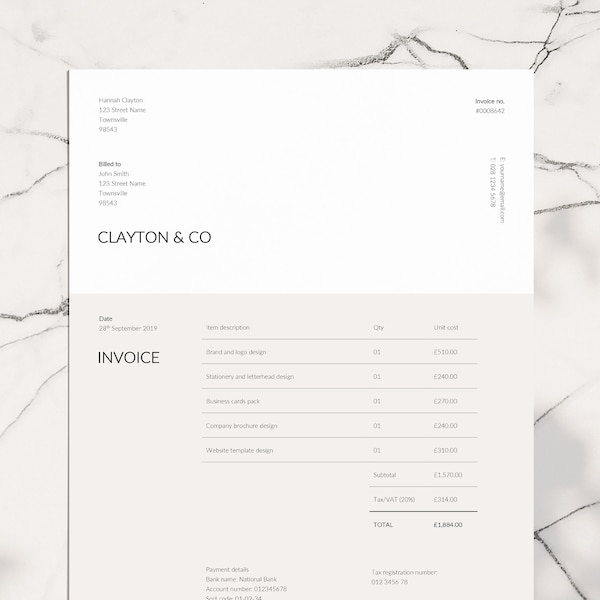 Invoice Template - Etsy