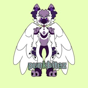 Winged Purple Dog Furry Fursona Oc Adopt - Etsy
