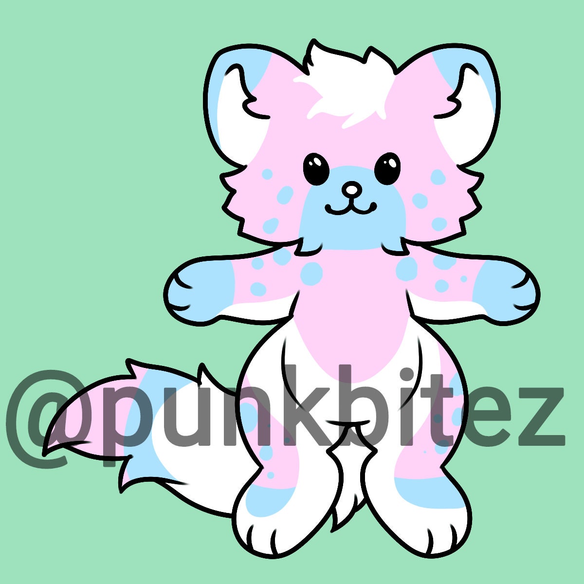 Pastel Chibi Wolf Furry Fursona Oc Adopt - Etsy