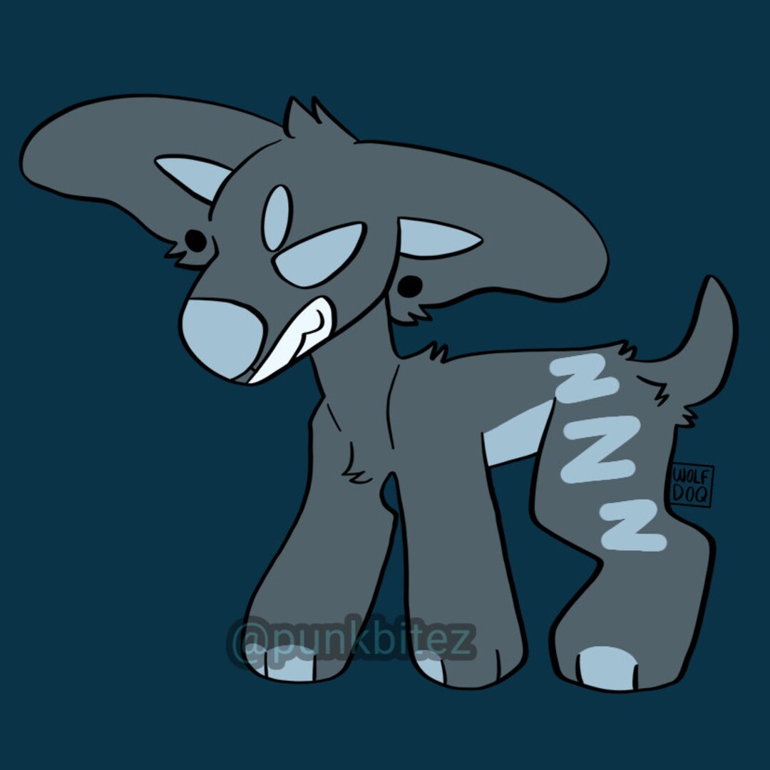 Blue Pitbull Dog Furry Oc Fursona Adopt - Etsy