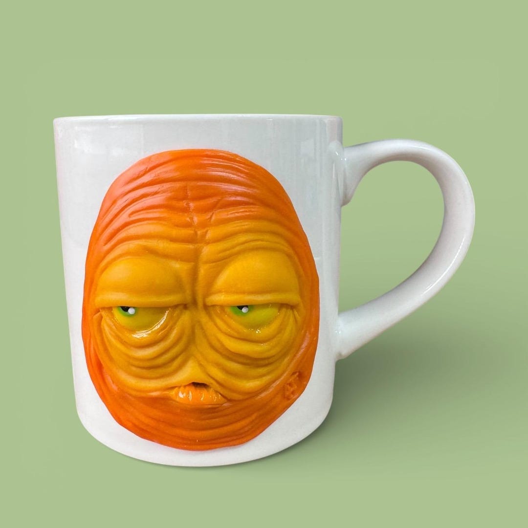 3D Polymer Clay Monster Mug: Handmade Coffee Cup “scooter - Etsy
