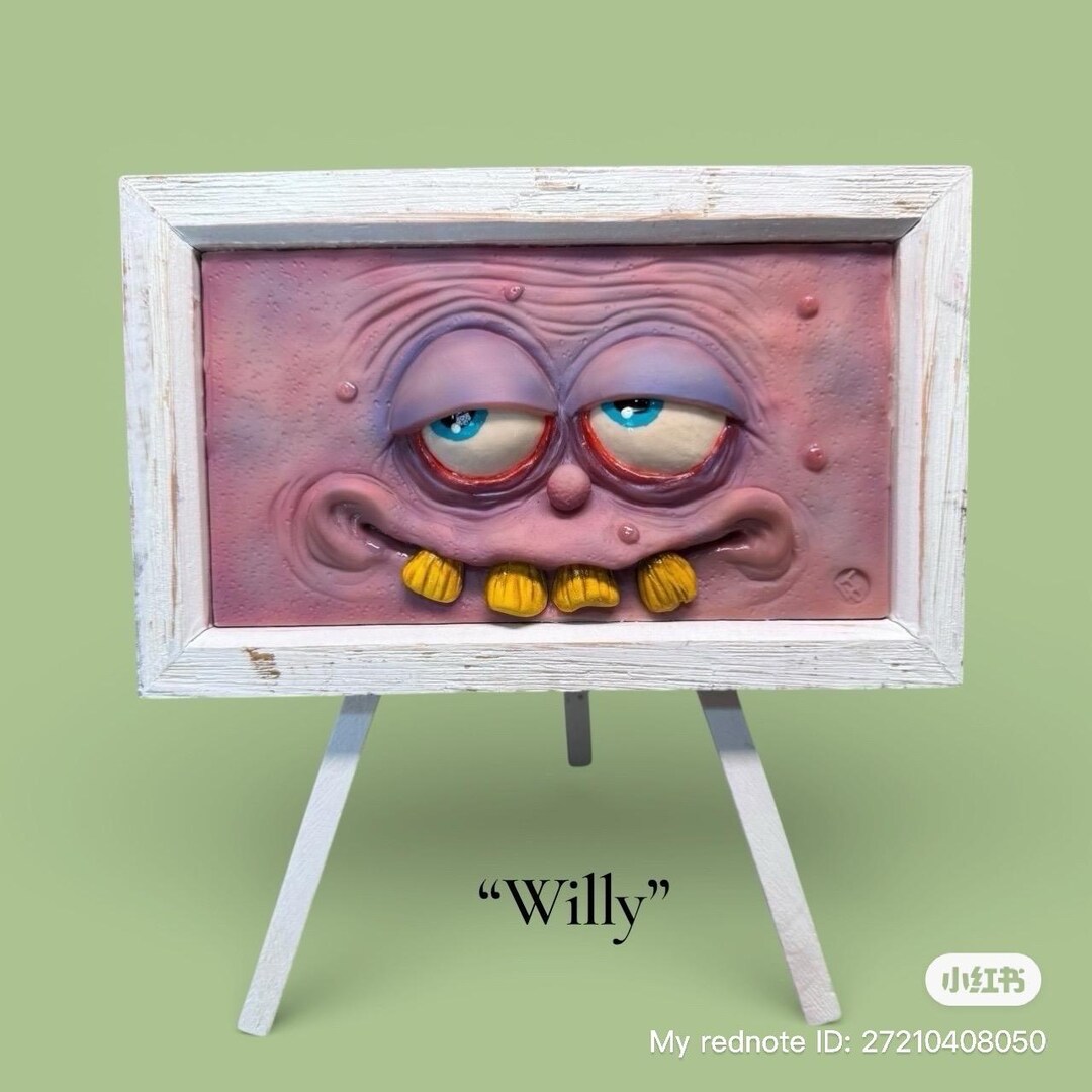 One-of-a-kind Framed Toothy Grin Sculpture:”willy” - Etsy