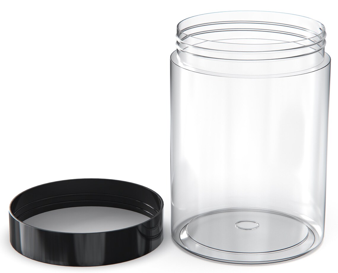 8oz Container With Lids 30 Pack Clear Plastic Round Storage - Etsy