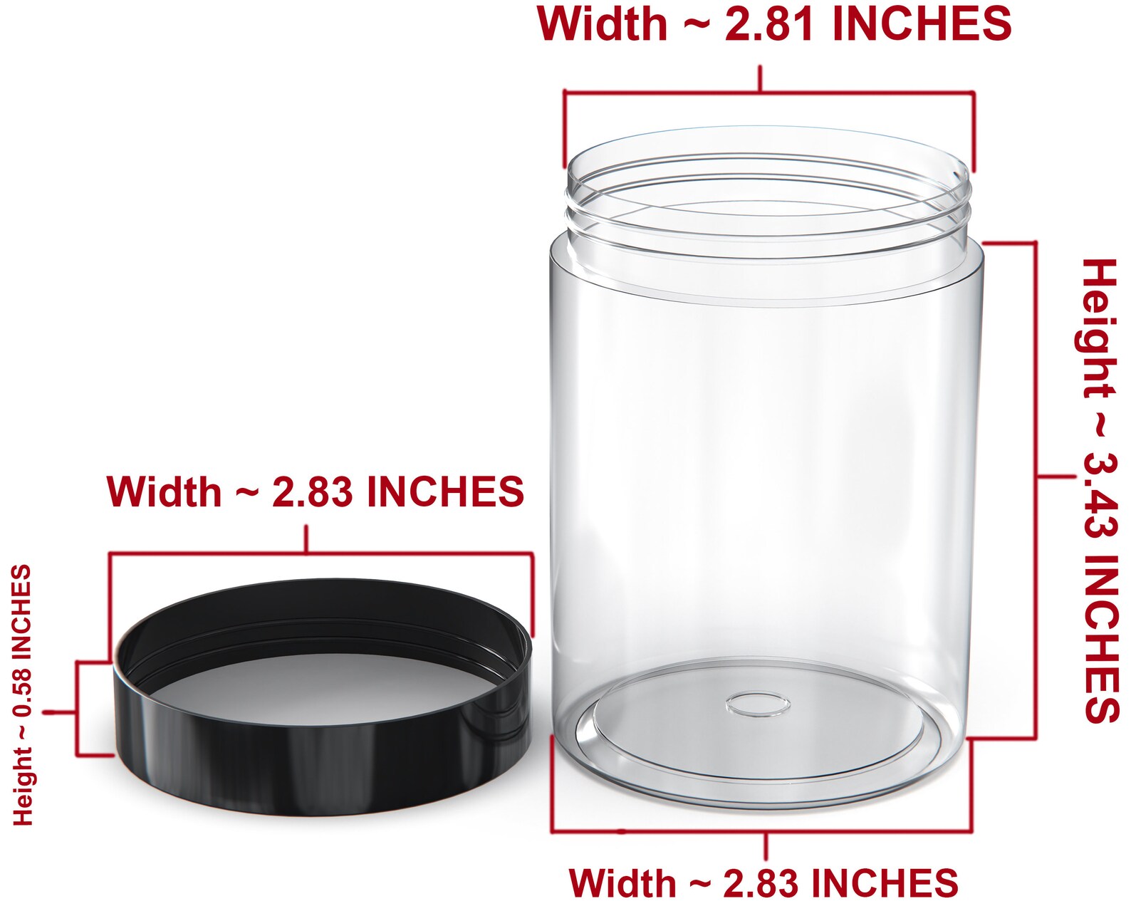 8oz Container With Lids 30 Pack Clear Plastic Round Storage - Etsy