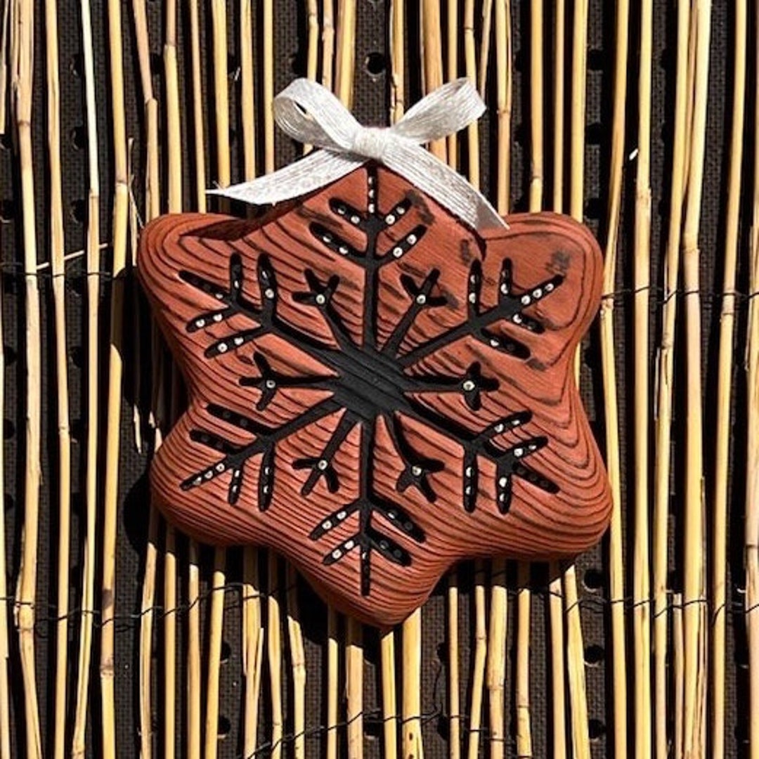 Snowflake Wood Carving - Etsy