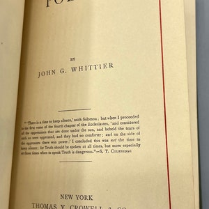 Poems by John Greenleaf Whittier 1880s Antique Decorative Edition - Etsy