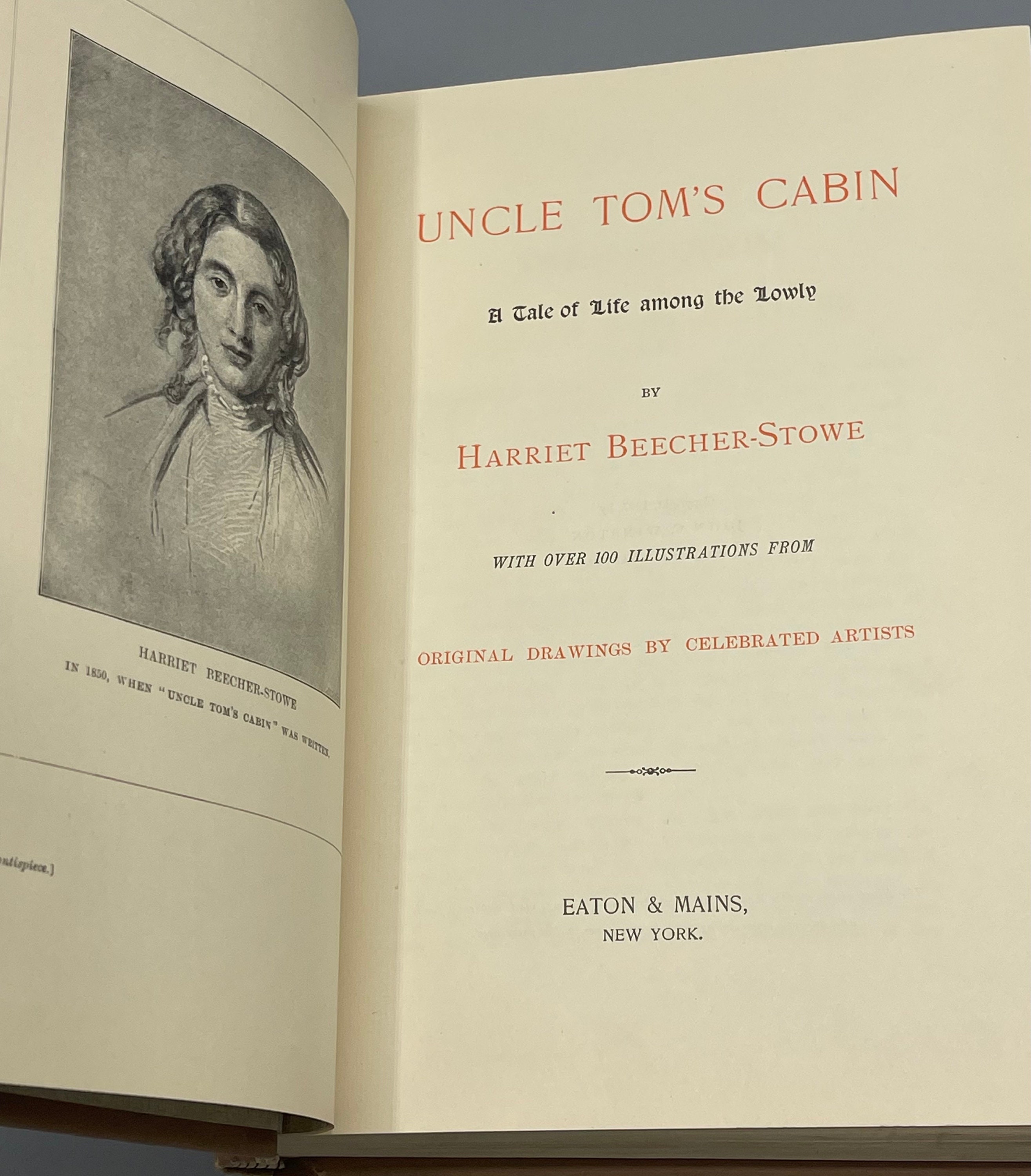 Uncle Tom's Cabin by Harriet Beecher Stowe 1897 Beautiful Antique ...