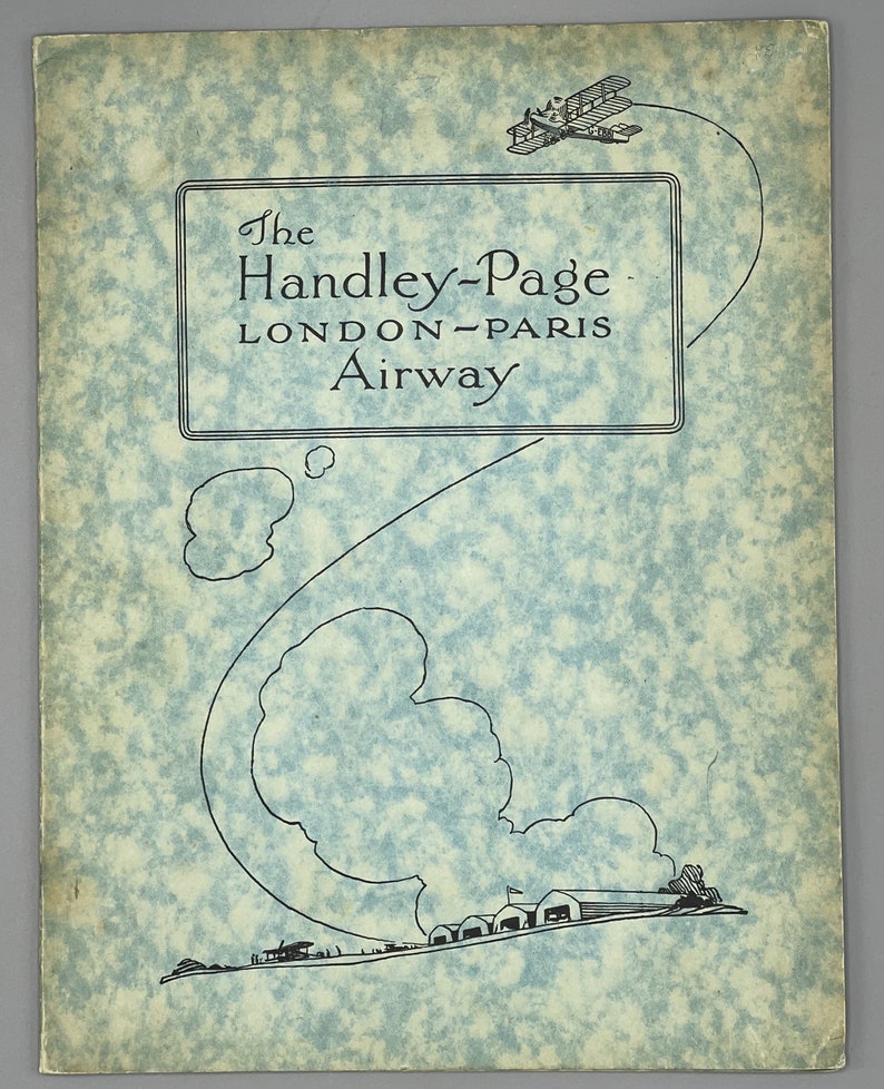 Handley-page Map of the London-paris Air Route Antique Aviation Map ...