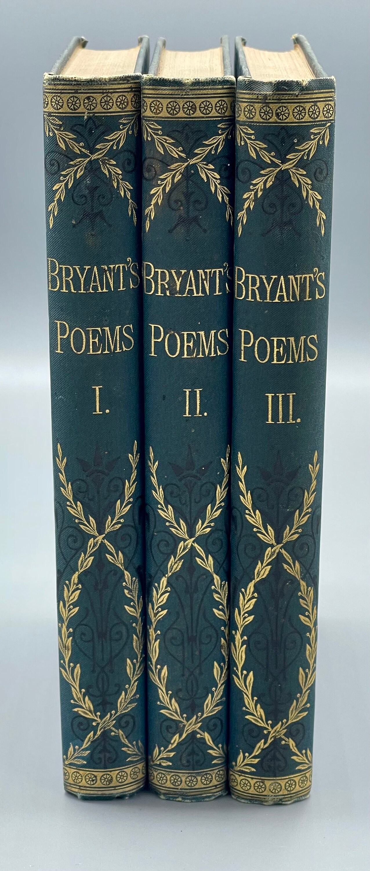 Poems by William Cullen Bryant Three Volume Set 1878 Decorative ...