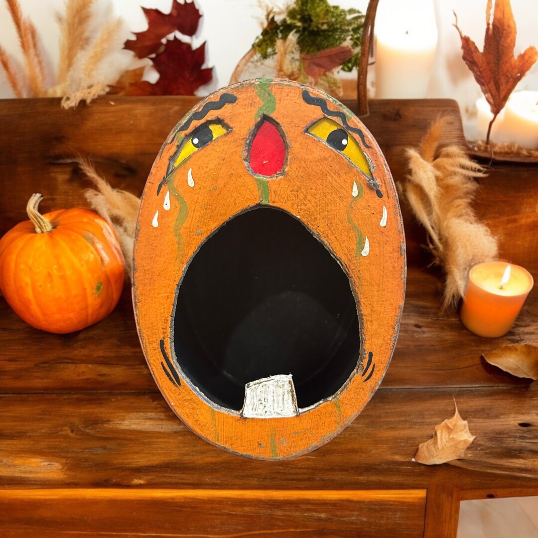 Vintage Rick Conant Halloween Jack-o-lantern Pumpkin Box Hand Crafted ...