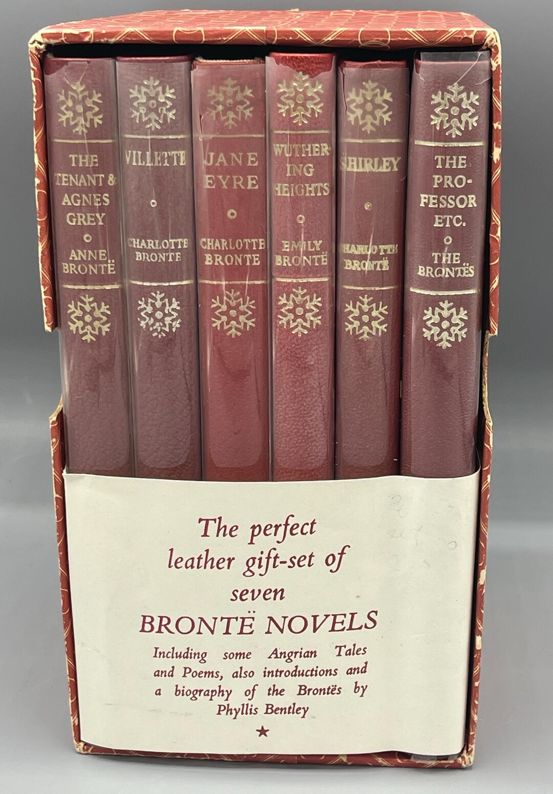 The Perfect Leather Gift-set of Seven Bronte Novels. London 1963. Vintage Charlotte Emily Bronte ...