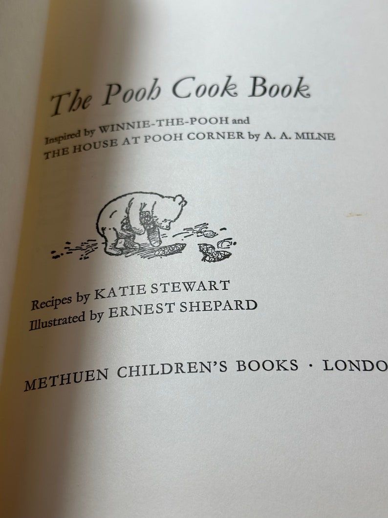 The Pooh Cookbook. Inspired by the House at Pooh Corner London 1971 A.A ...