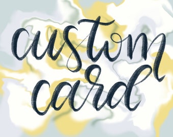 Custom Digital Portrait Card, Printable Customized Digital Art Greeting ...